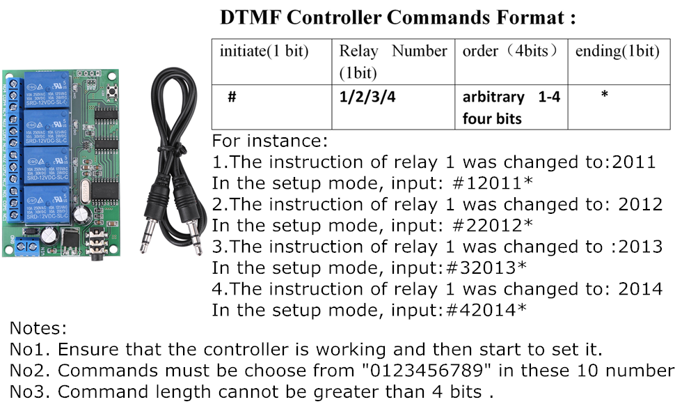 AD22B04_4 channel DTMF controller commands setting manual - Women Against Registry